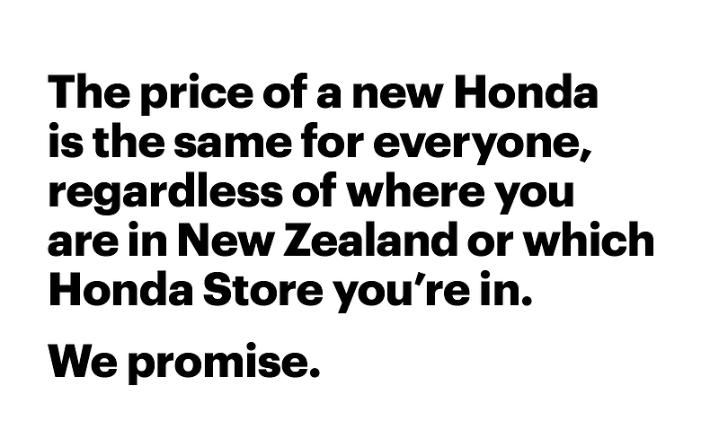 Honda Price Promise | One price, is the right price | Honda NZ